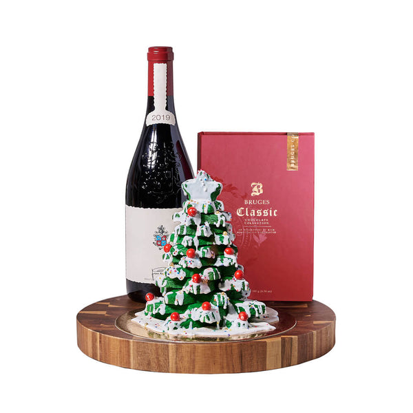 Christmas Tree & Wine Holiday Gift – Christmas Gifts – Canada Blooms Delivery